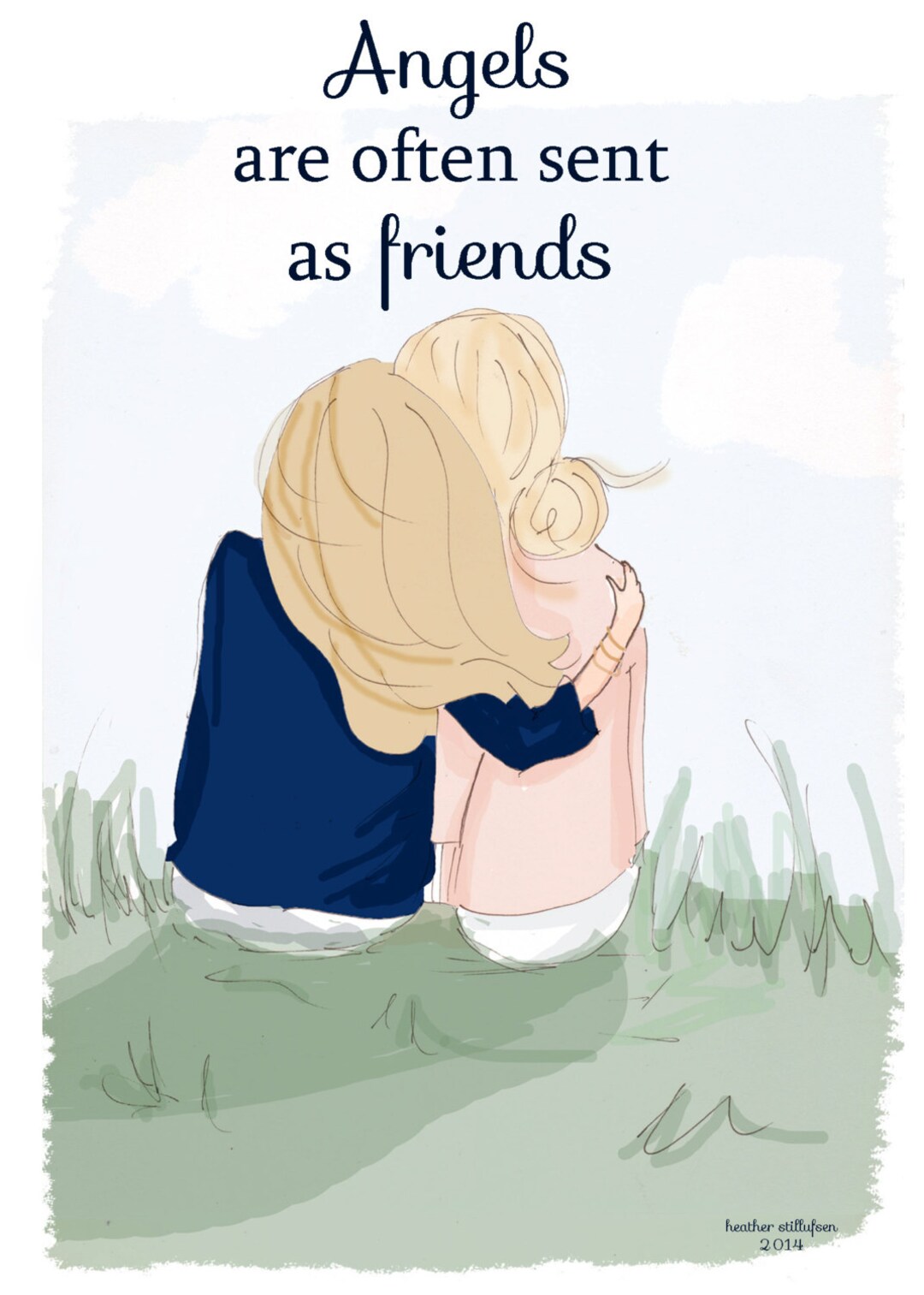 Angels Are Often Sent as Friends - Friendship Art - Art for Friends - Etsy