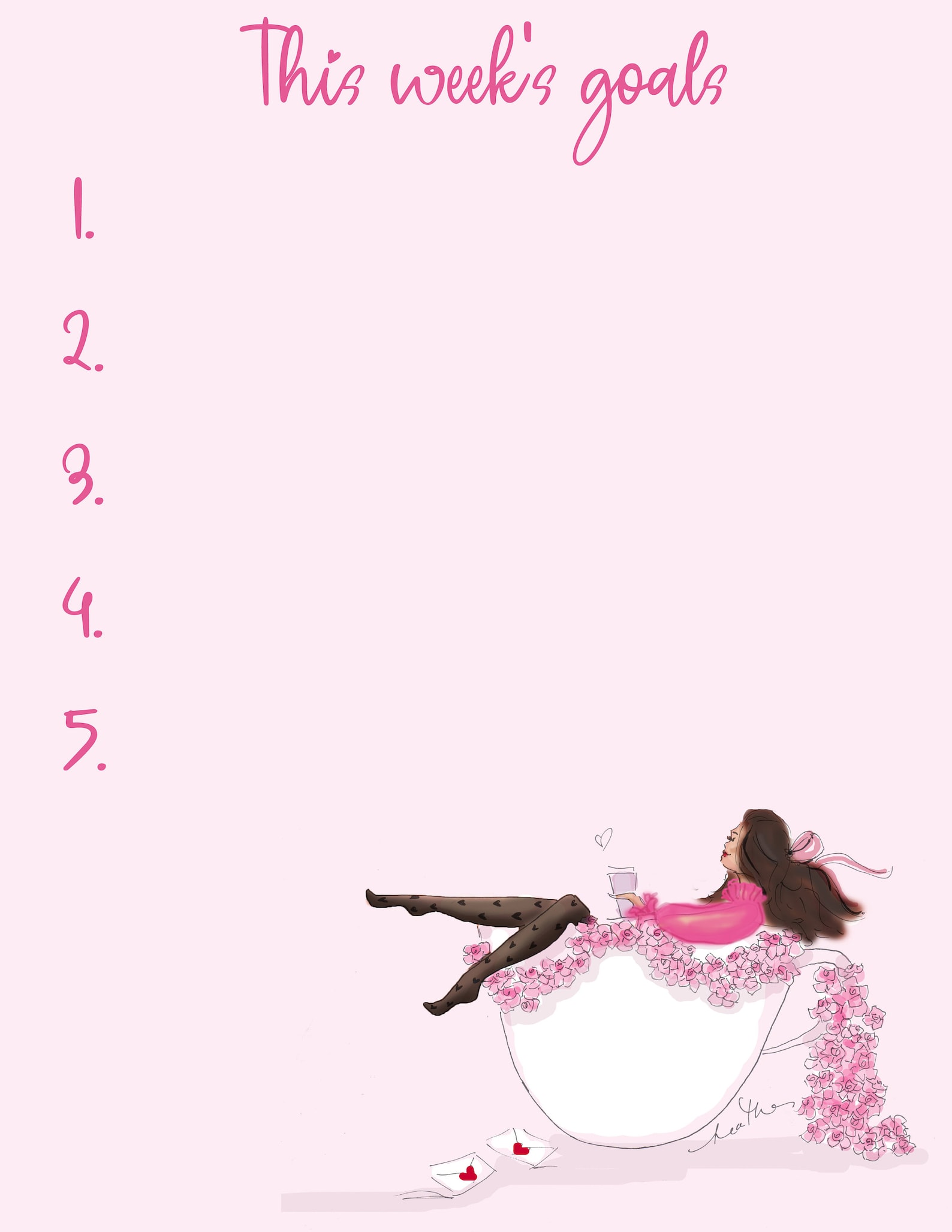 Weekly Goal List Download Goals Printable Heather Stillufsen Printables ...