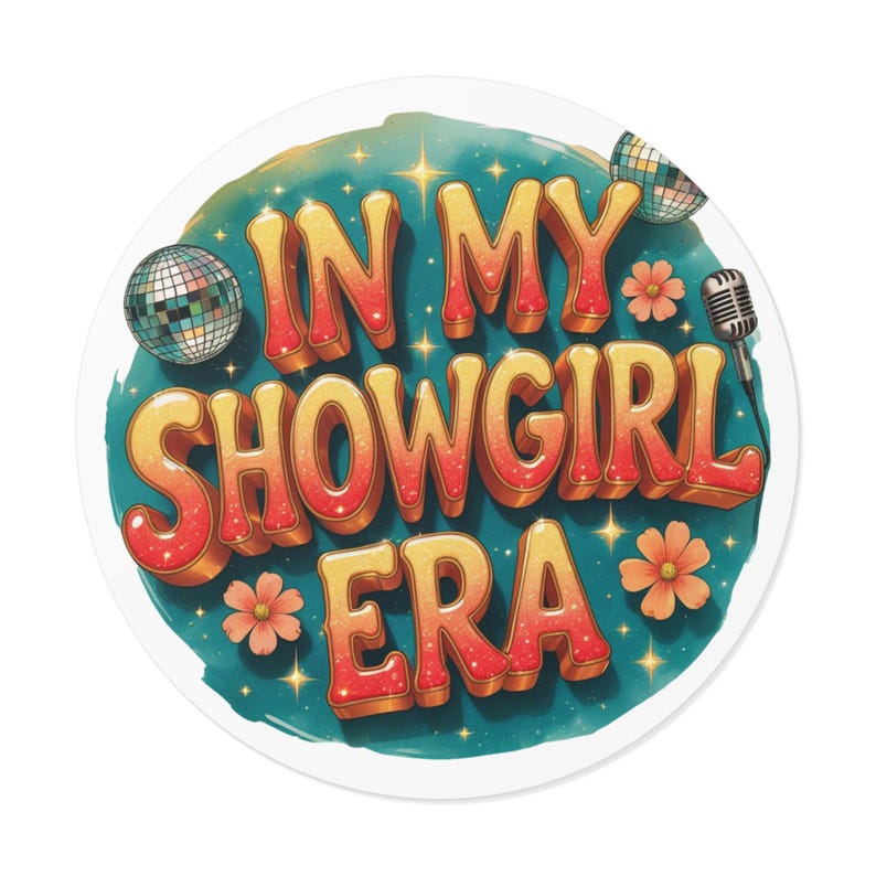 Showgirl Era Vinyl Sticker – Taylor Swift Inspired, Glossy Finish - Etsy