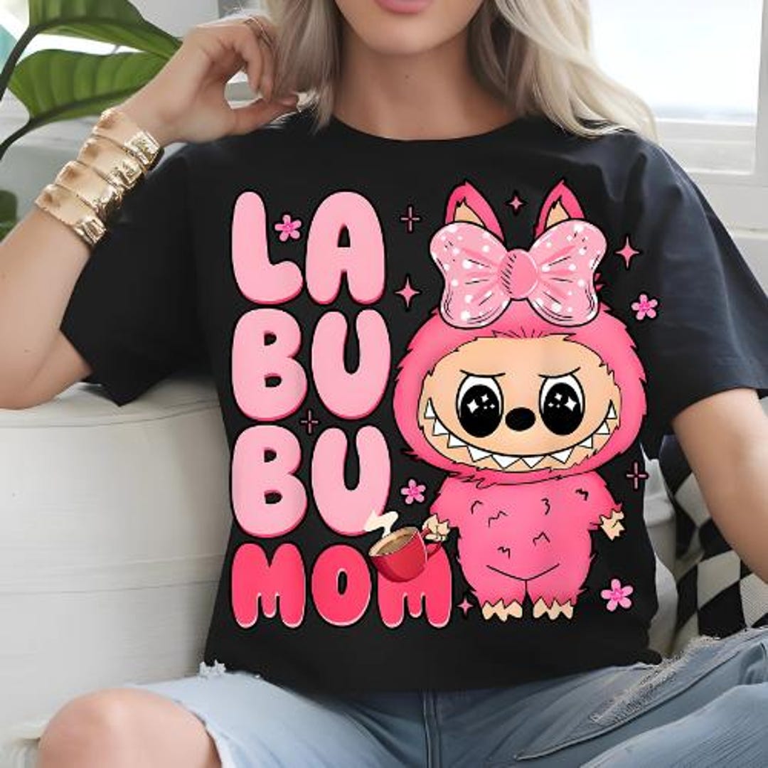Coquette Bow Labubu Mom Monsters Labubu Lover Png for T-shirt, Coquette ...