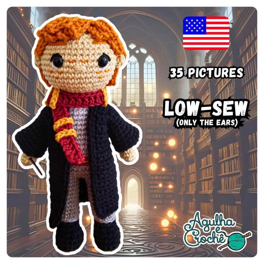 Ruppy, the Ginger Wizard Low-sew Crochet / Amigurumi Pattern - Etsy