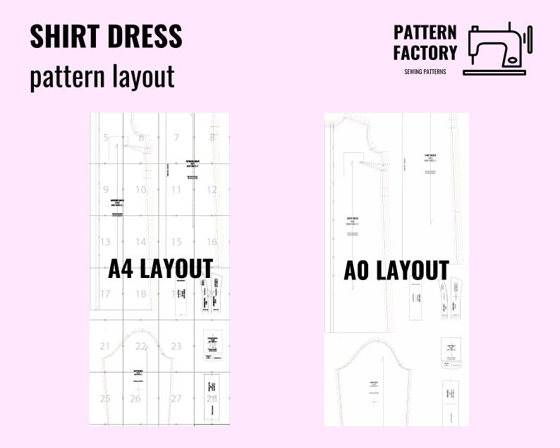Shirt Dress Sewing Pattern PDF | Women's Dress Pattern | Intermediate ...