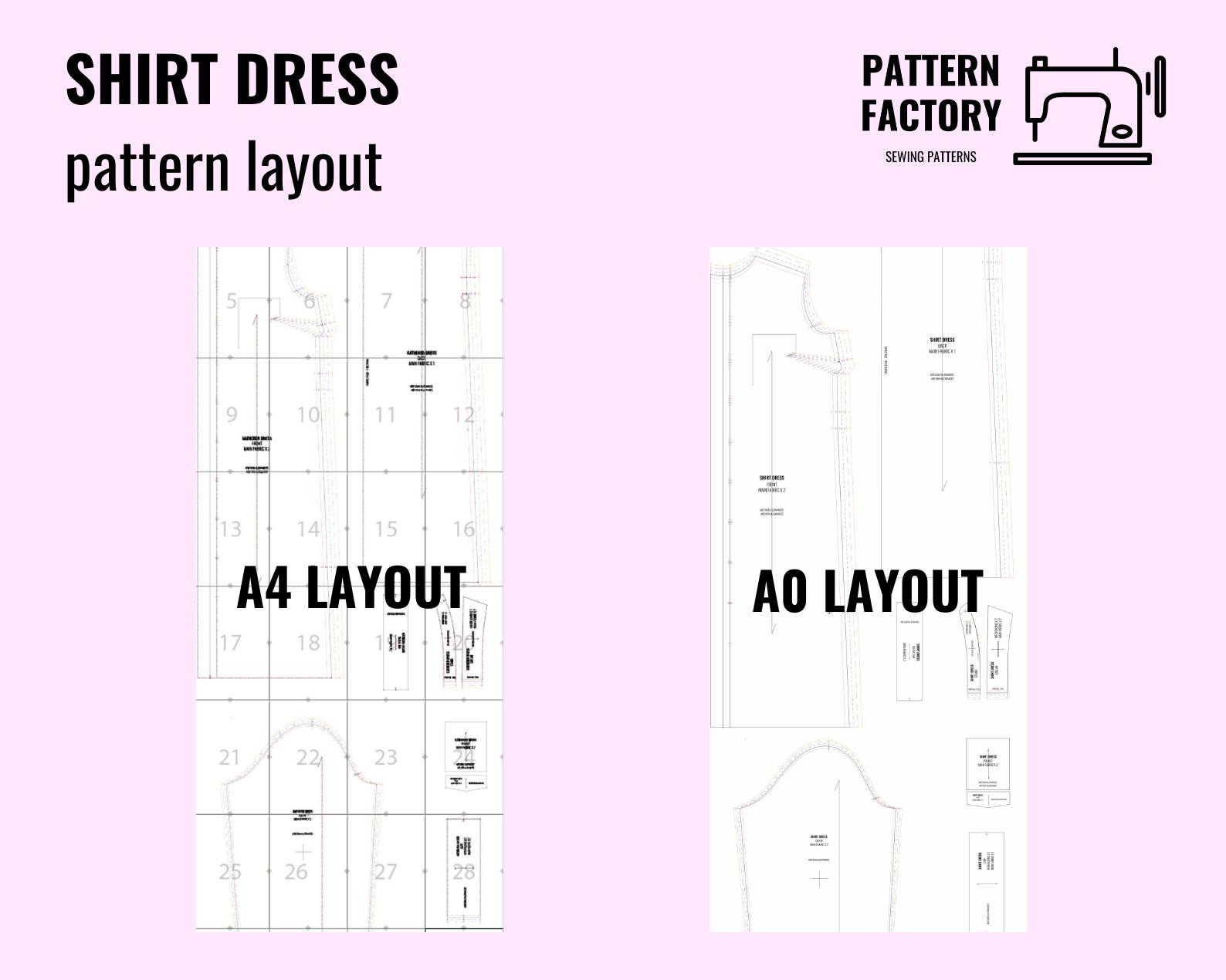 Shirt Dress Sewing Pattern PDF | Women's Dress Pattern | Intermediate ...