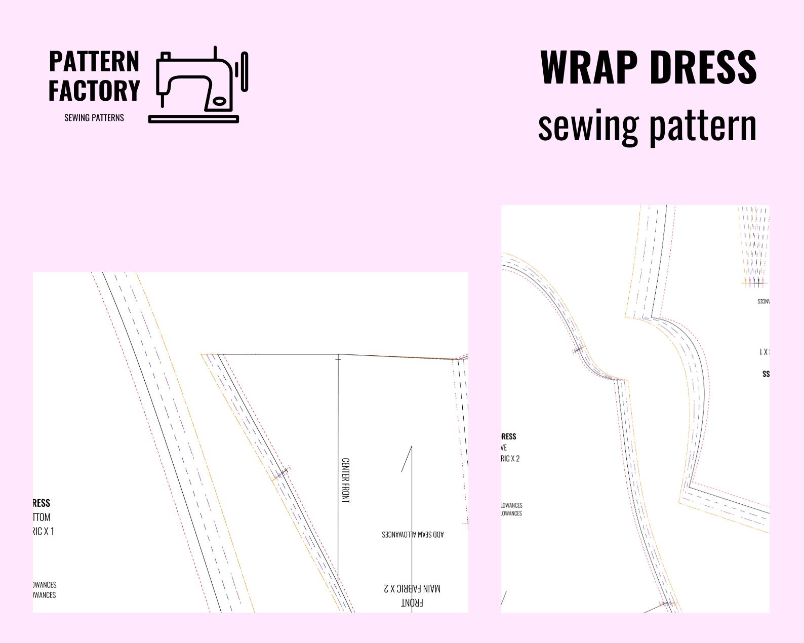 Wrap Dress Sewing Pattern PDF | Women's Wrap Dress Pattern | Beginner ...