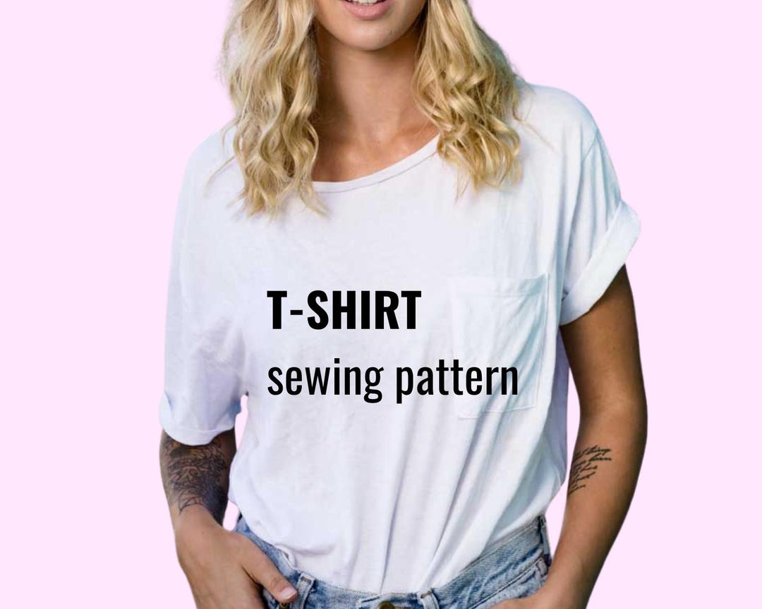 Basic T-shirt Sewing Pattern PDF | Easy Beginner Project | Unisex Fit ...