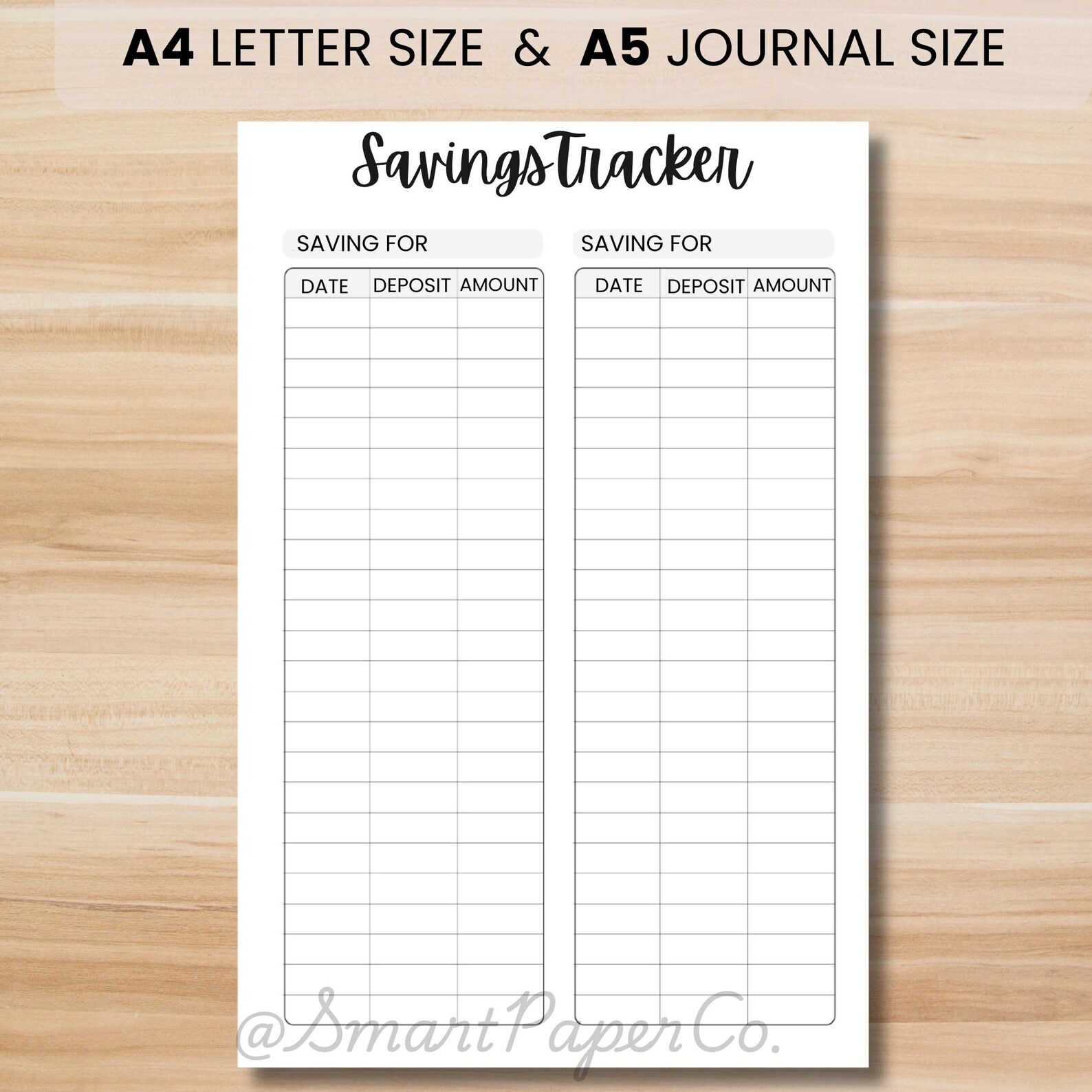 Savings Tracker Journal Page - PRINTABLE Journal Page - Printable ...