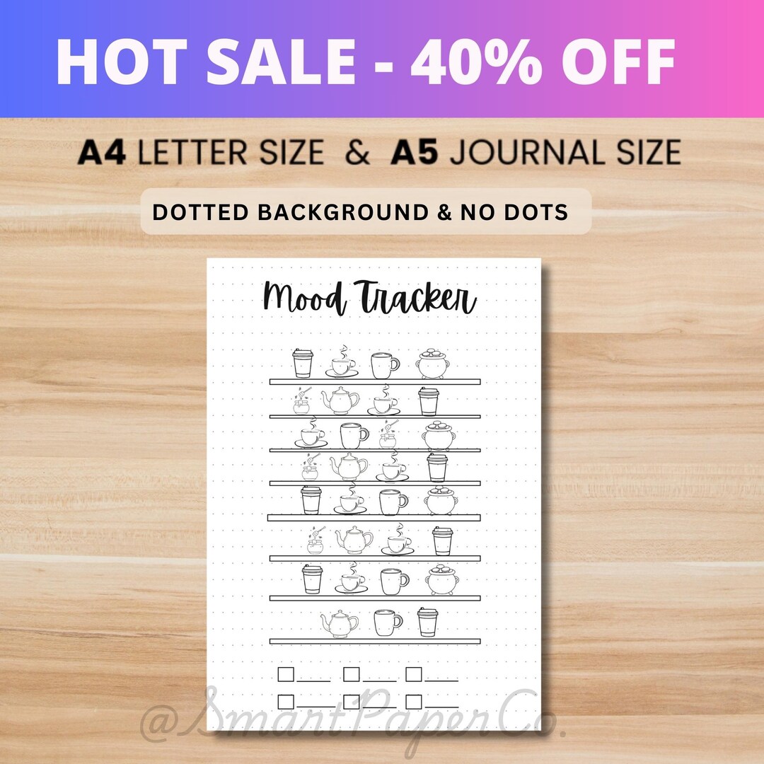 Coffee Mood Tracker - PRINTABLE Journal Page - Planner Page - Feelings Tracker - Daily Mood ...