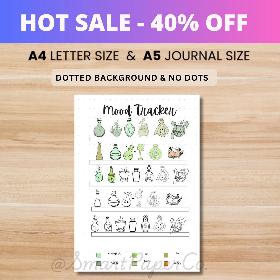 Magic Mood Tracker - PRINTABLE Journal Page - Planner Page - Feelings ...