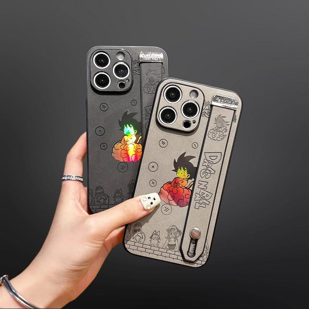 IPhone Cute Goku Silicone Phone Case W/ Strap - Dragon Ball - iPhone 16 ...