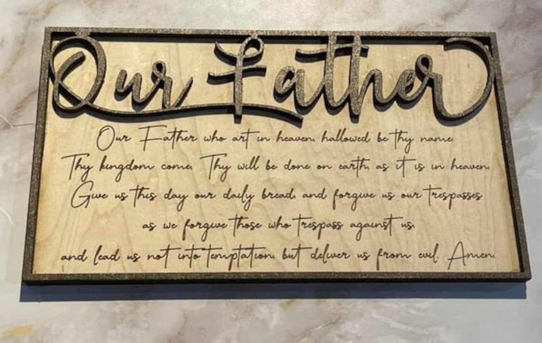 Our Father Prayer Layered Bible Verse Sign SVG DIGITAL FILE - Etsy