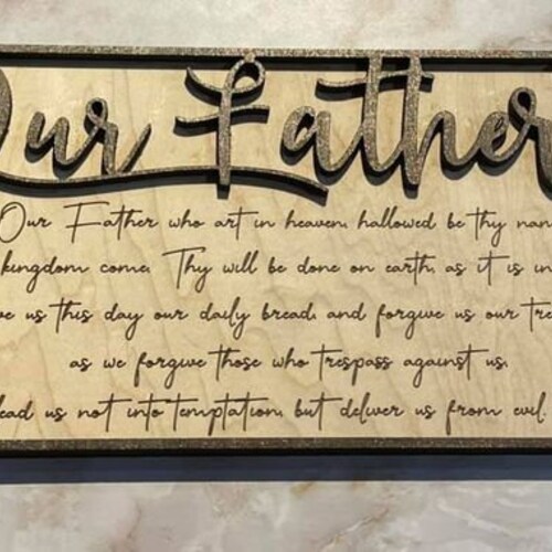 Our Father Prayer Layered Bible Verse Sign SVG DIGITAL FILE - Etsy