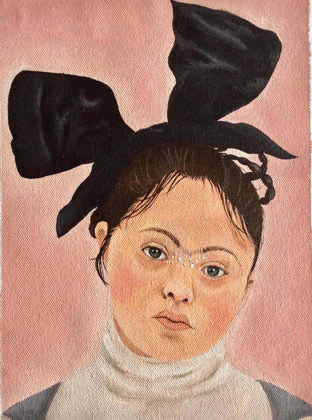 Original Acrylic Portrait Painting | Hand-painted Modern Wall Art ...