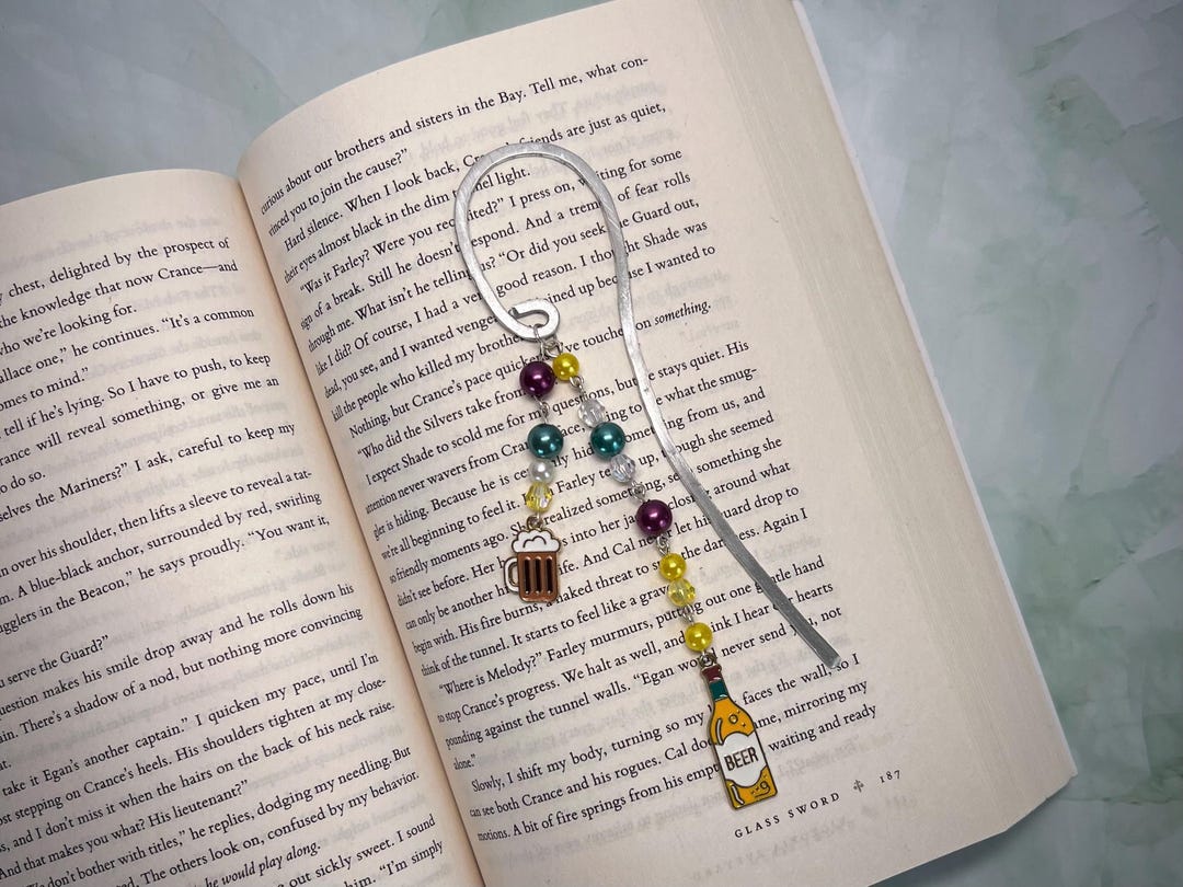 Hook Bookmark: Metal Handmade Bookmark - Reader Gift Ideas - Acrylic ...