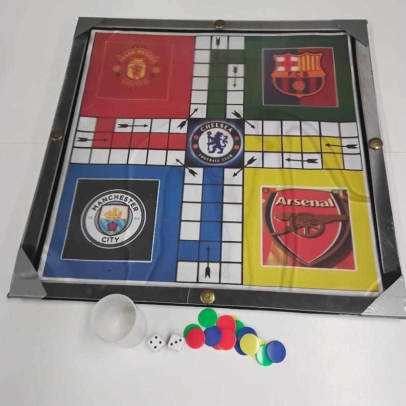 12in by 12in African Ludo Board Game With Seeds and 2 Dices/ 12in by ...