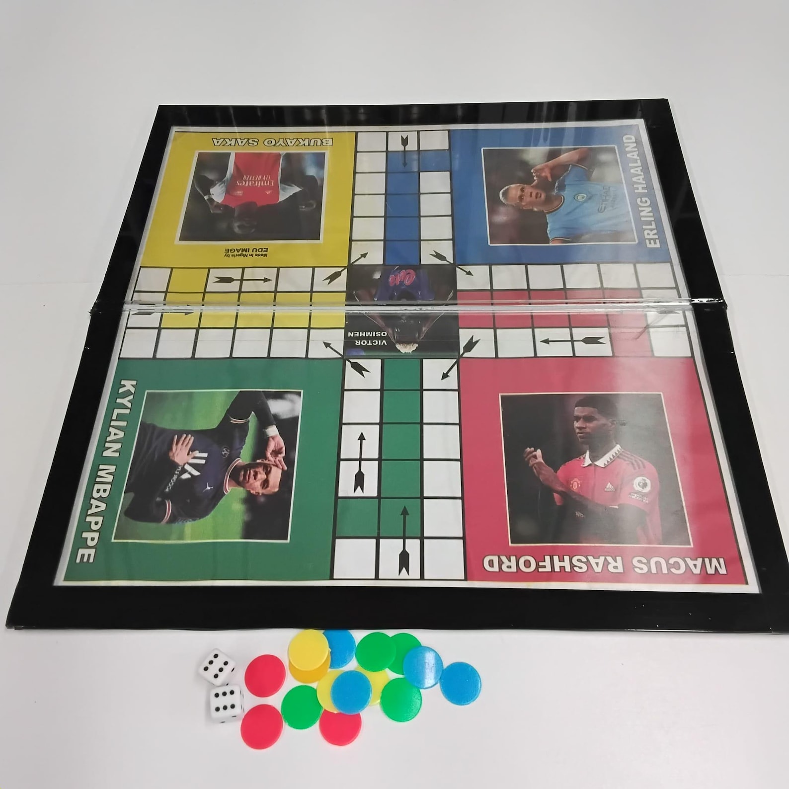 12in by 12in African Ludo Board Game With Seeds and 2 Dices/ 12in by ...