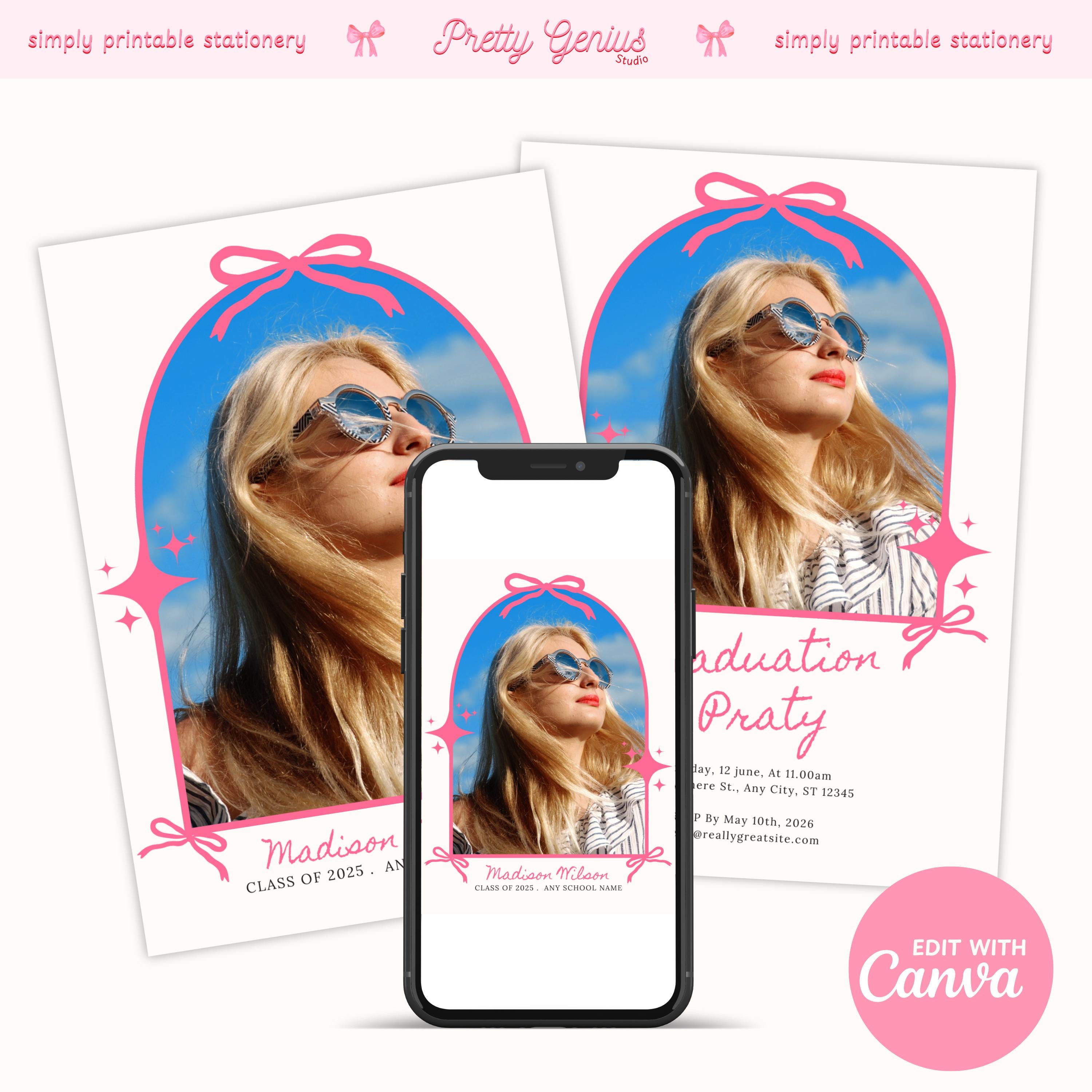 Graduation Photo Frame Template | Class of 2025 Senior Photo Card ...