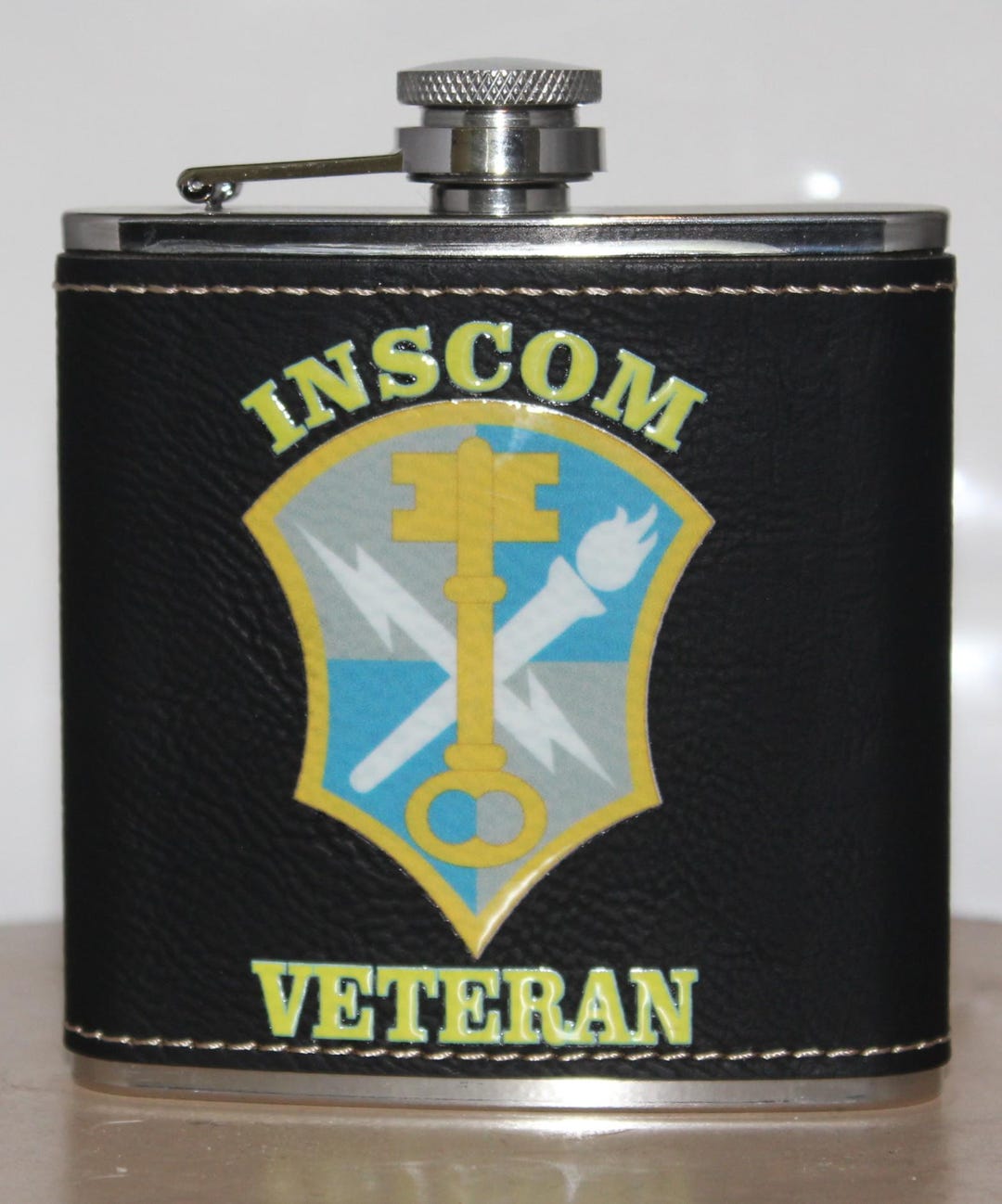 INSCOM VETERAN Leatherette Flask - Etsy