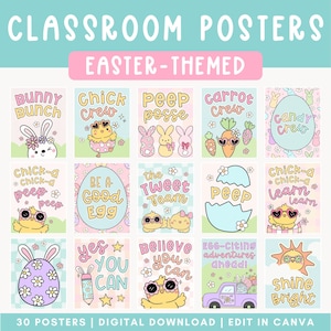 Easter-themed Classroom Posters - Etsy