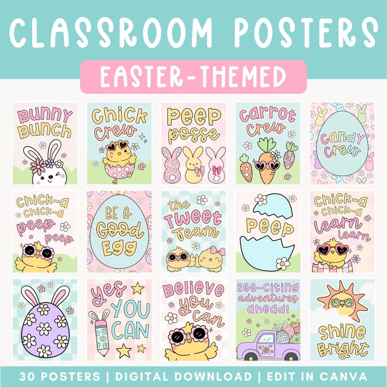 Easter-themed Classroom Posters - Etsy