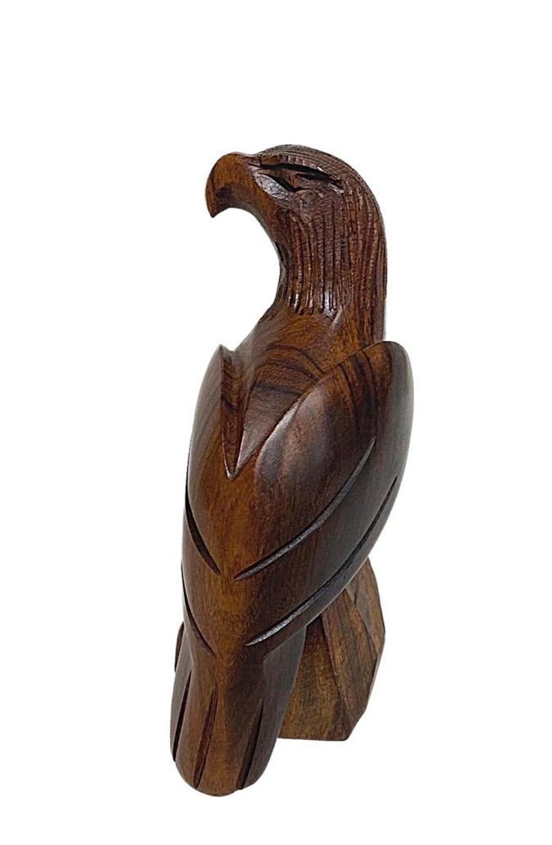 Falcon Bird of Prey Hawk, Wood Carving, Mexico | Ironwood - Etsy