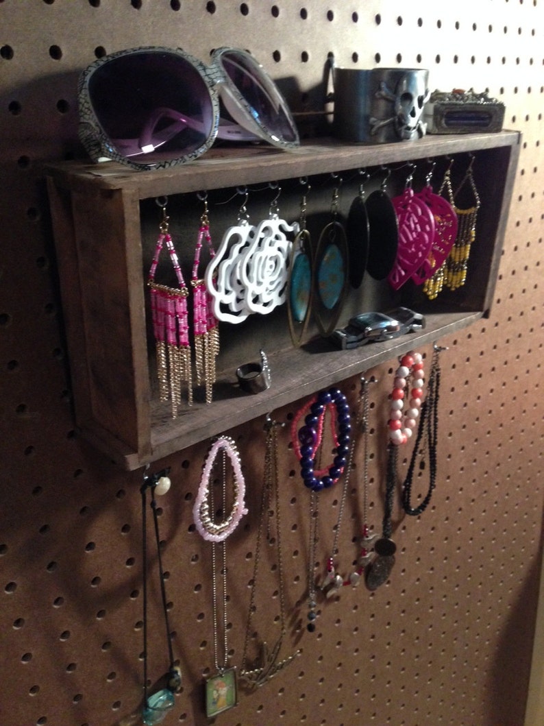 Upcycled Jewelry Organizing Display wood Library Card - Etsy