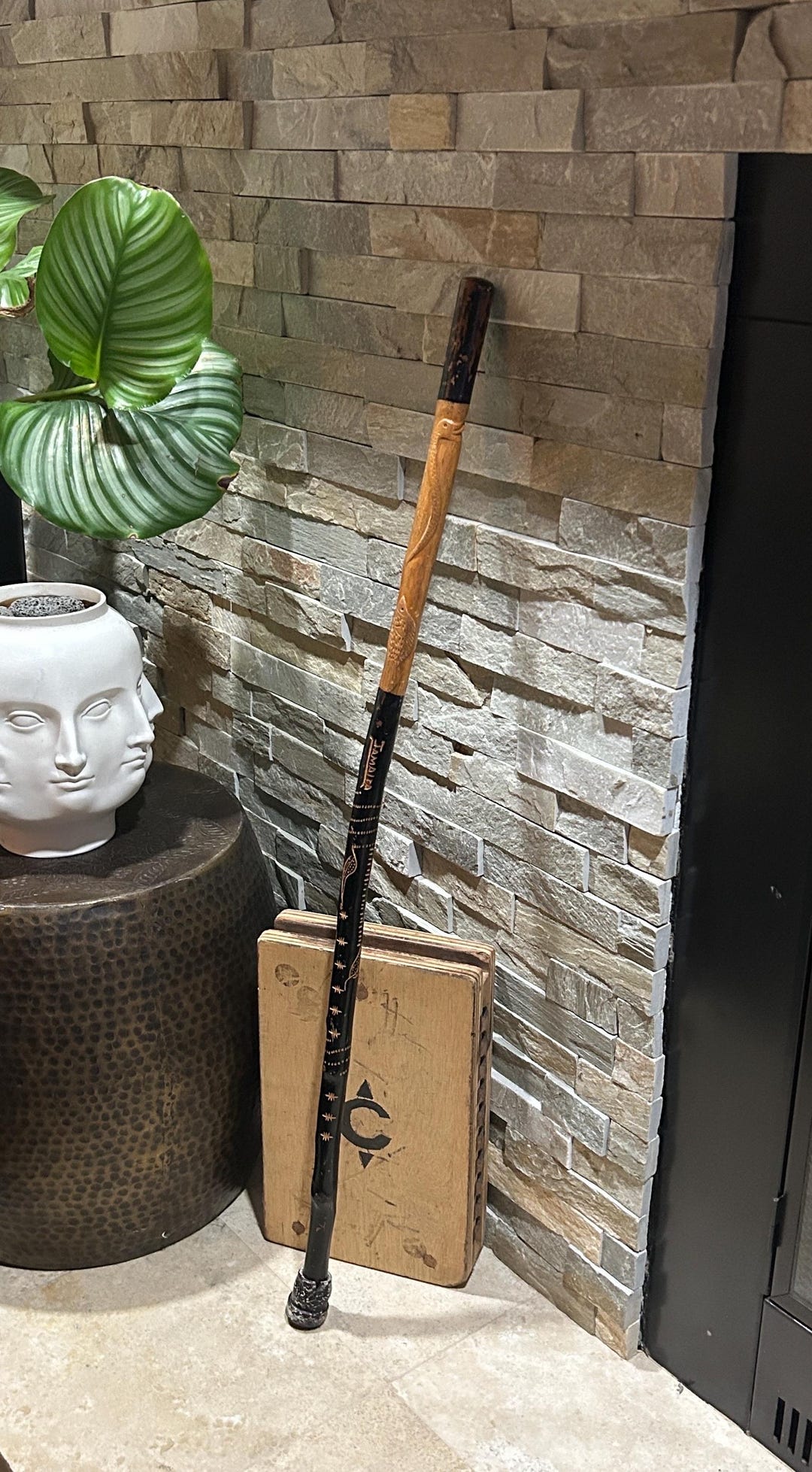 Vintage Hand Carved Wood Walking Stick Cane From Jamaica - Etsy