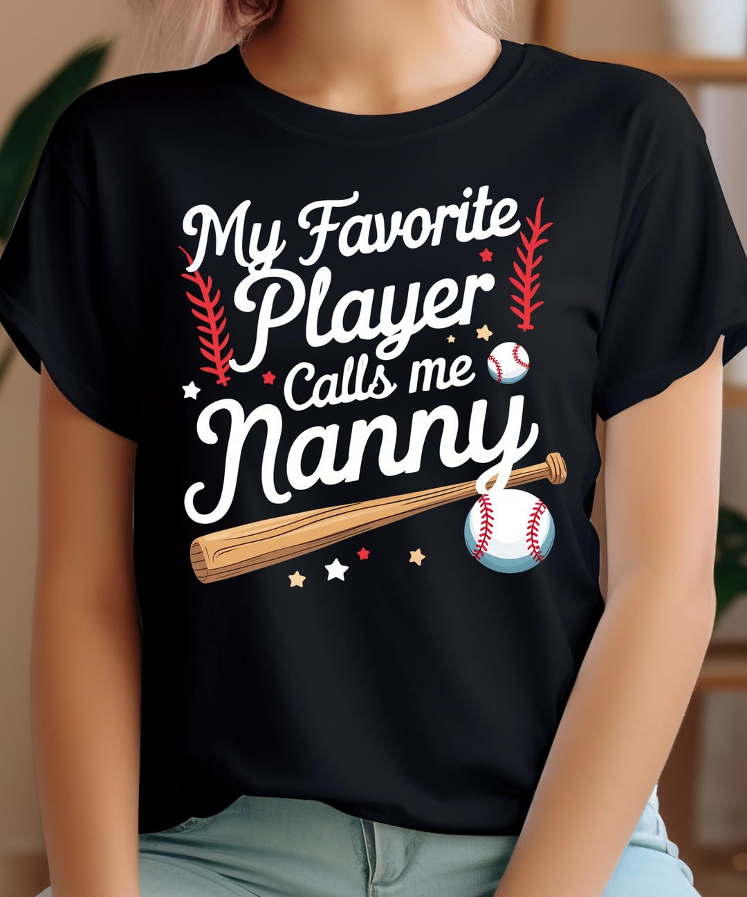 My Favorite Player Calls Me Nanny Svg Baseball Mom Svg Baseball Nana ...