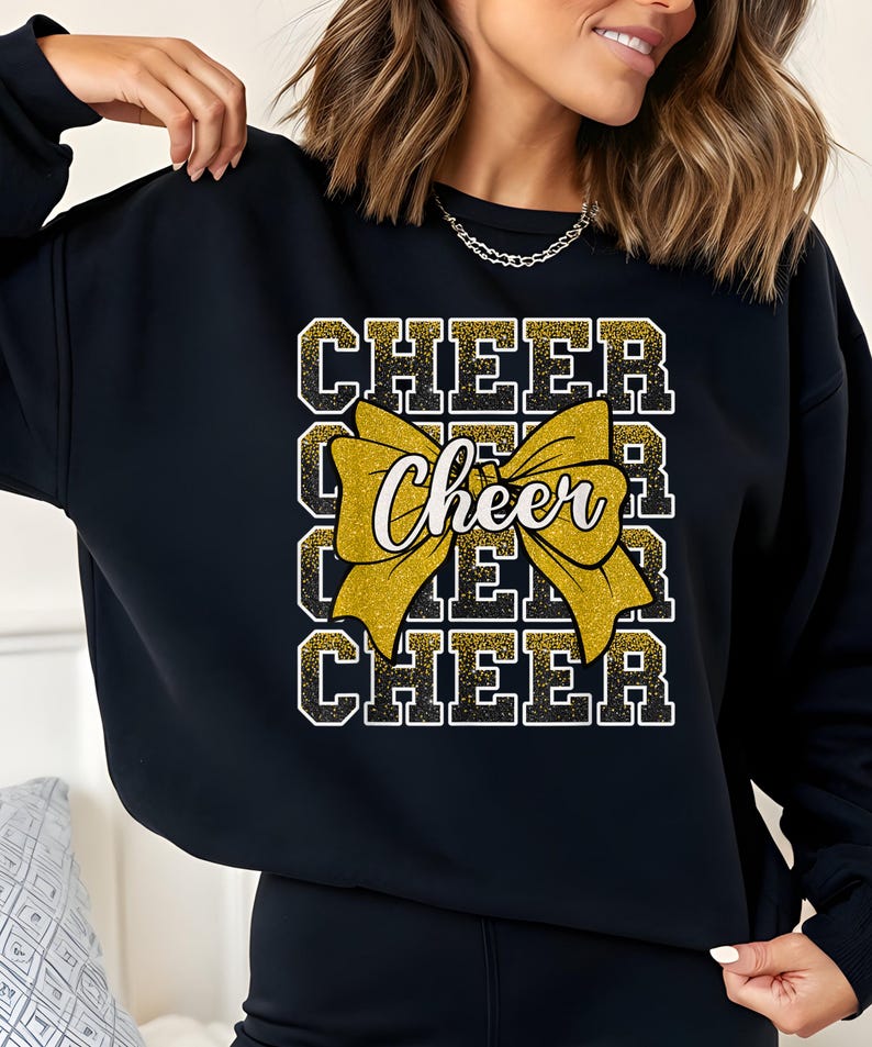 Yellow Cheer PNG, Cheer Coquette Bow Png, Cheer Bow Png, Cheer Era Png ...