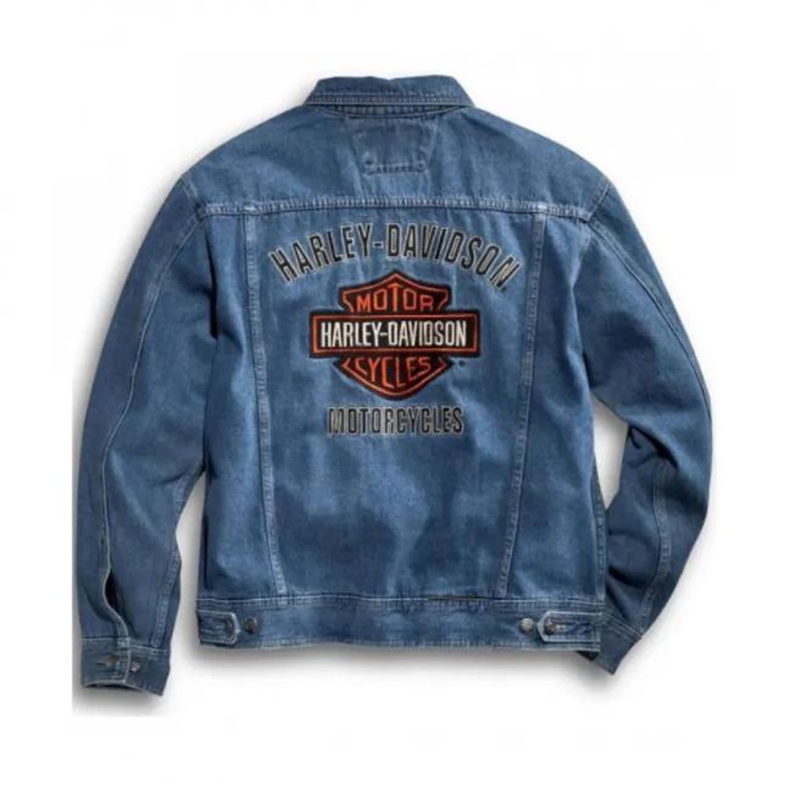Vintage Harley Denim Riding Jacket Harley Blue Davidson Motorcycle ...