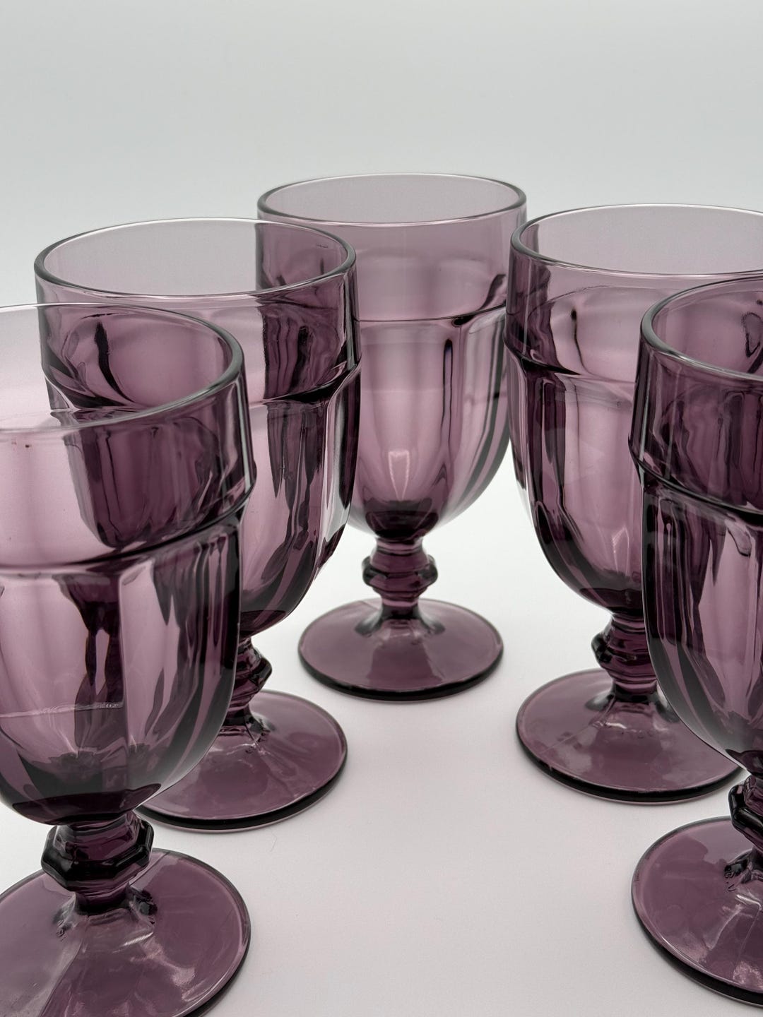 Set of 5 Vintage Libbey Gibraltar Violet Iced Tea Goblet - Etsy