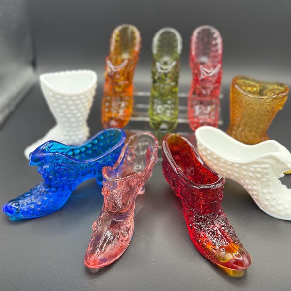 Fenton Glass Shoe - Etsy