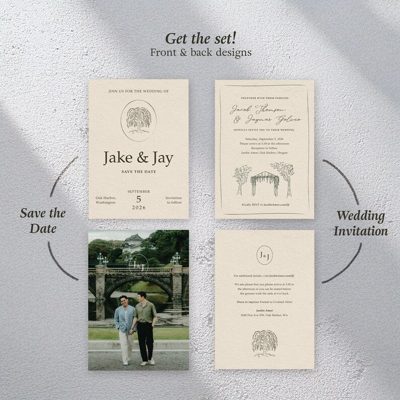 Garden Tree Wedding Invitation - Etsy