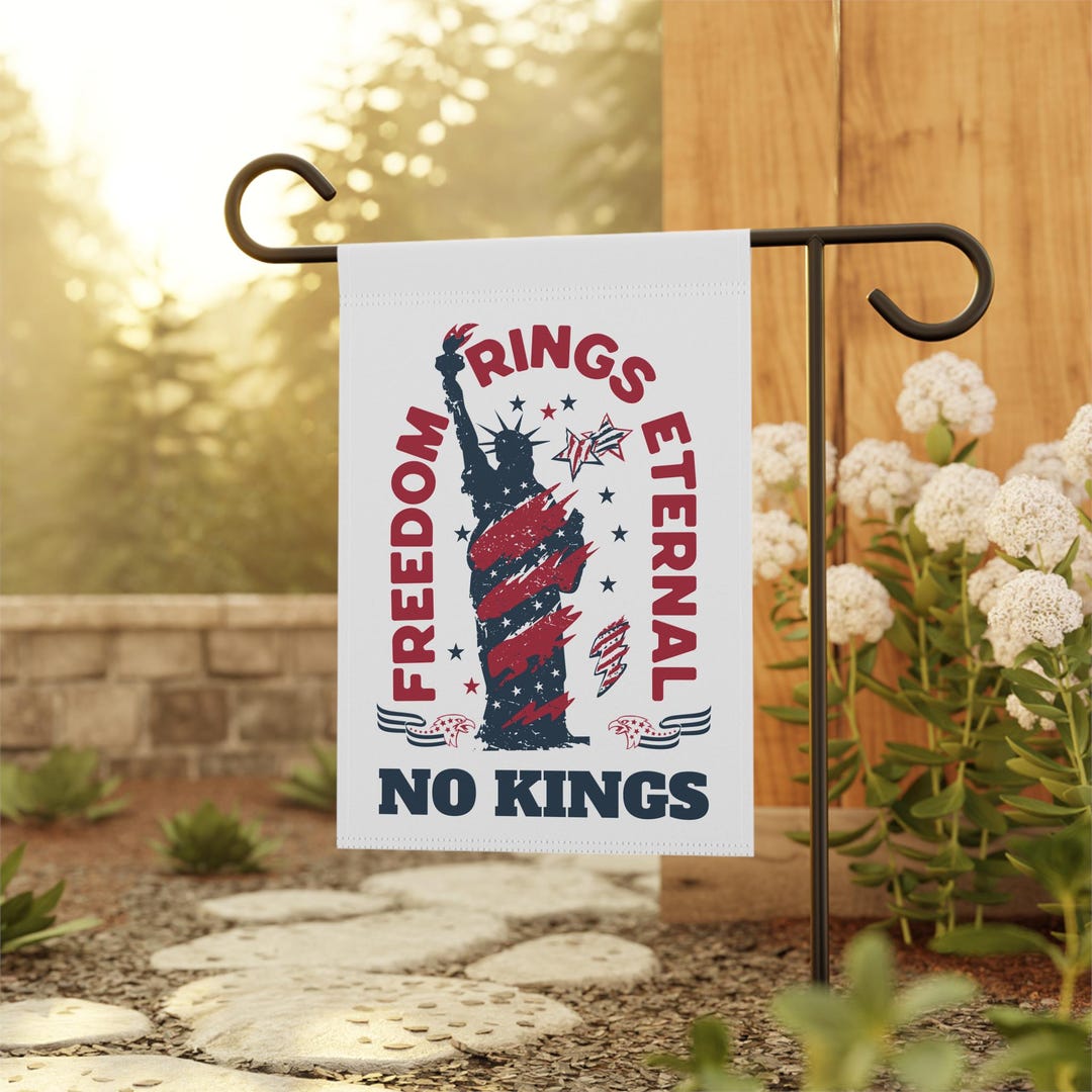 4th of July Garden Sign, No Kings in America Sign, Anti Trump Garden ...