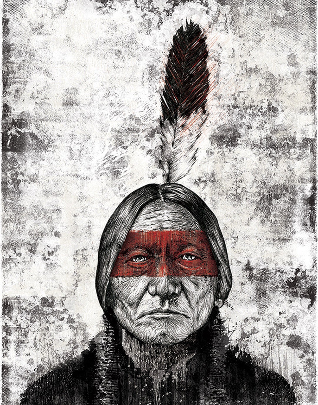 Sitting Bull - 12x18 Signed and Dated Art Print Poster - Etsy