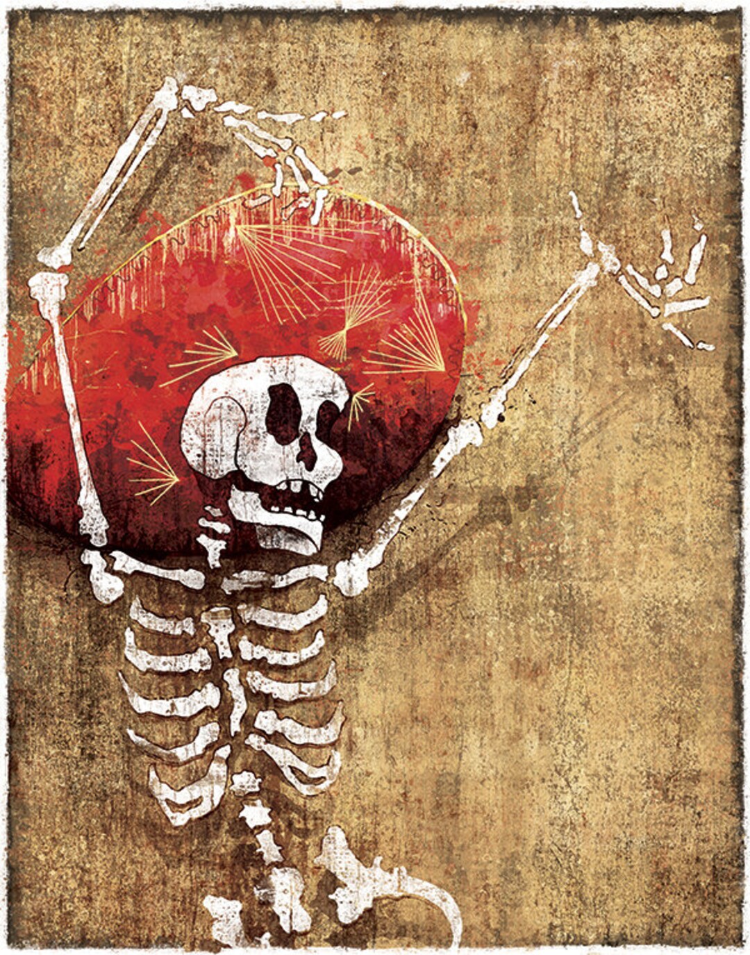 Dia De Los Muertos Danse Macabre 12x18 High Quality Art Print Poster - Etsy