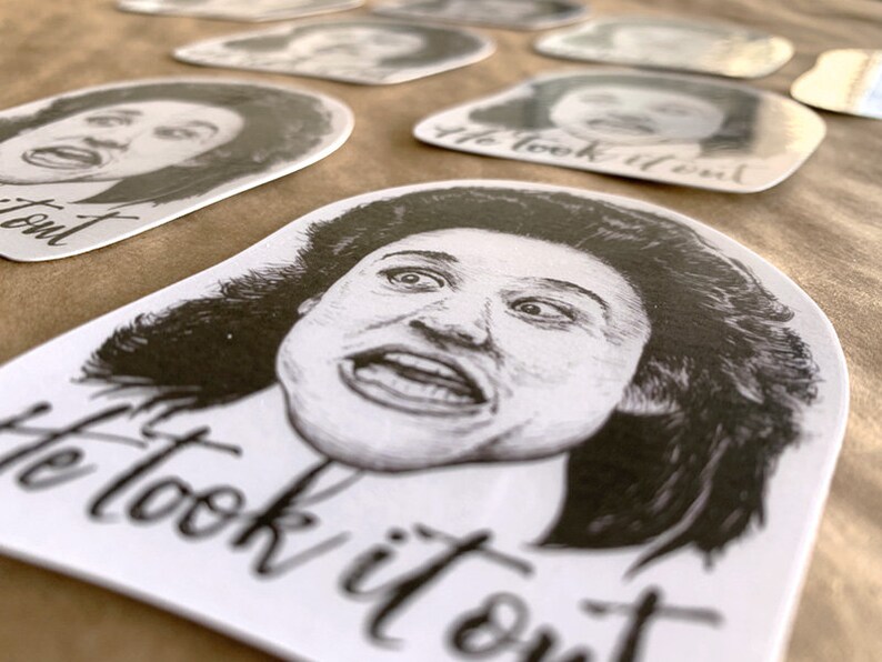 Elaine He Took It Out Seinfeld Vinyl Laptop Sticker | Phone Decal - Etsy