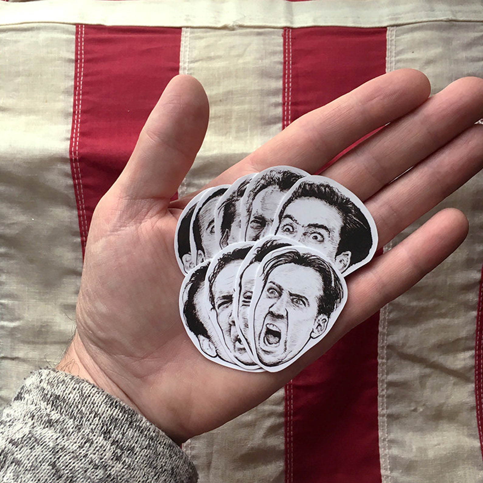 Nic Cage Vinyl Laptop Sticker Set of 9 Phone Decal - Etsy