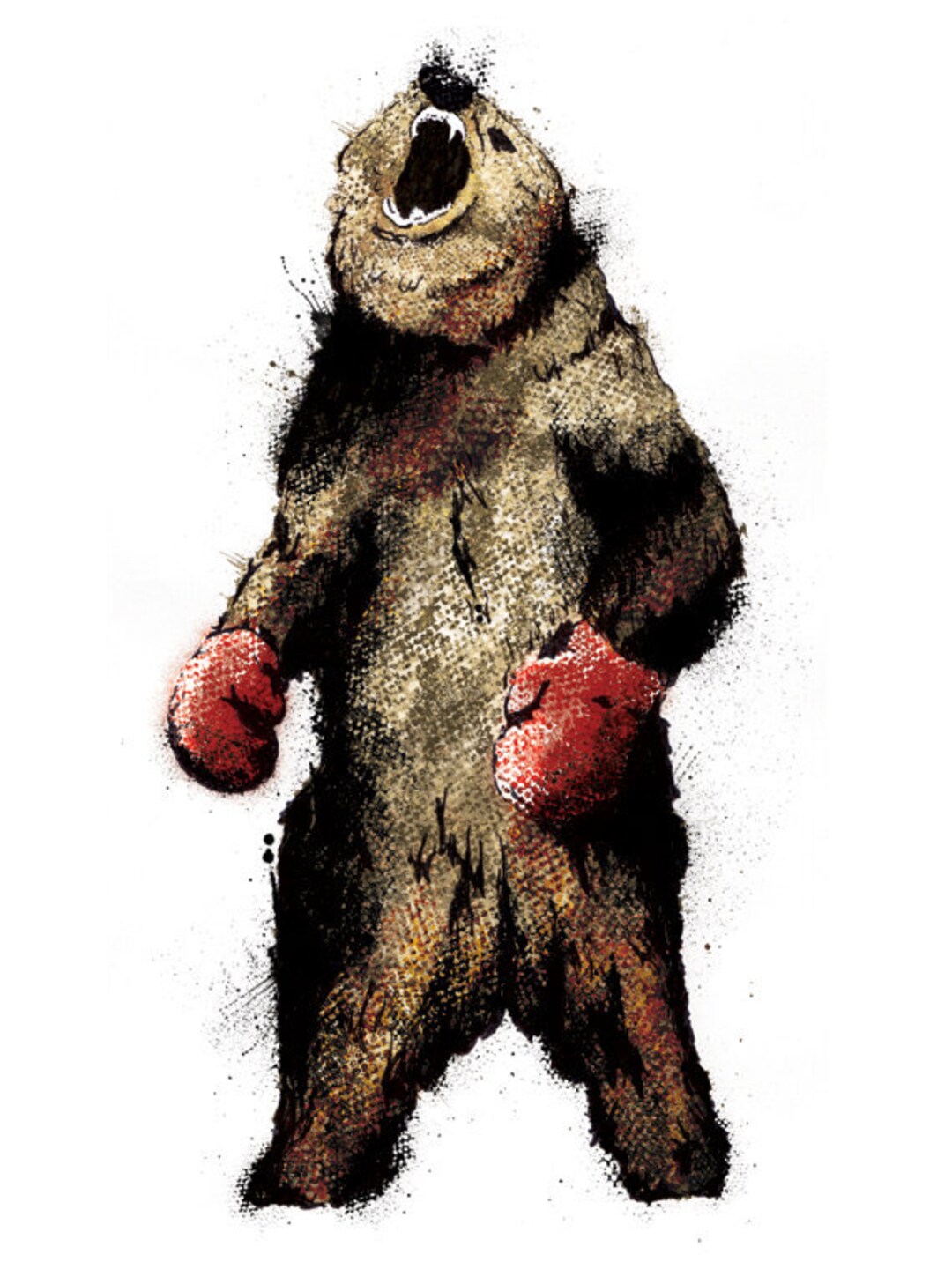 The Original Boxing Bear 18x24 Archival Art Print Poster - Etsy