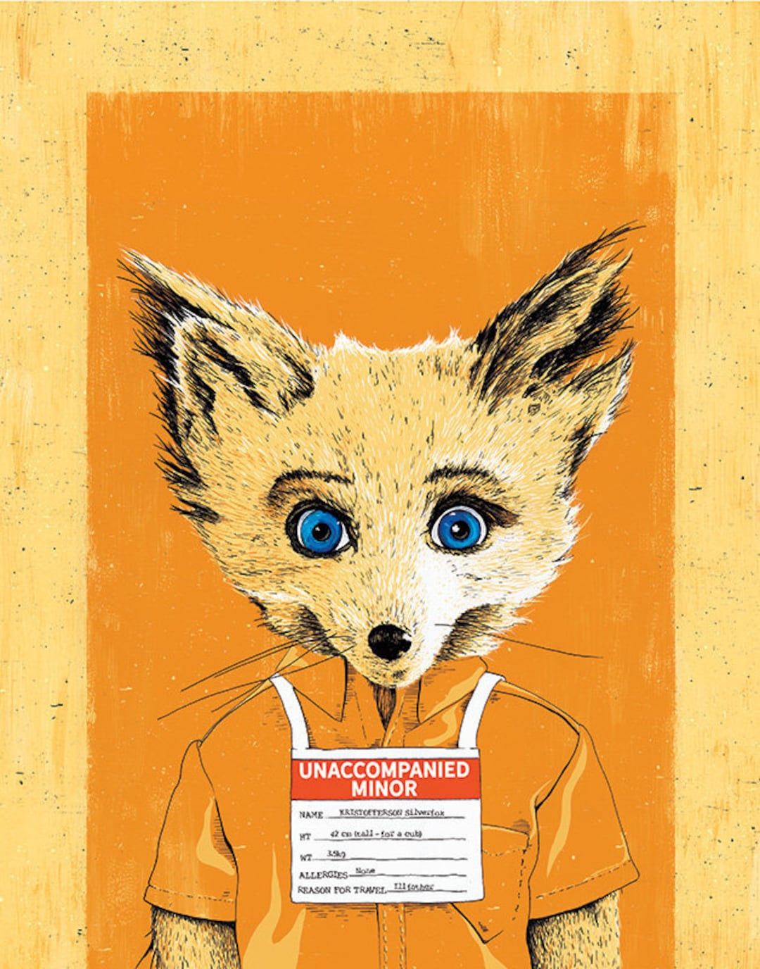 Fantastic Mr. Fox's "unaccompanied Minor" - 12x18 Signed and Dated Art ...
