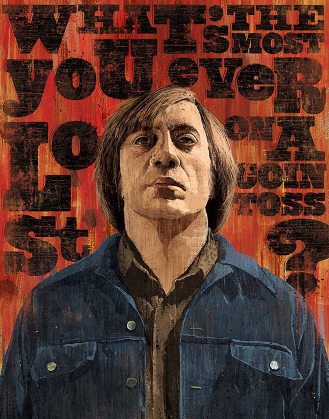 No Country for Old Men's "call It, Friendo" - 12x18 Signed and Dated ...