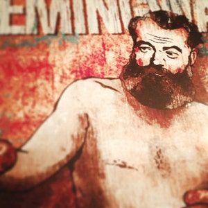 Ernest Hemingway, Boxer Art Poster - 12x18 High Quality Art Print ...