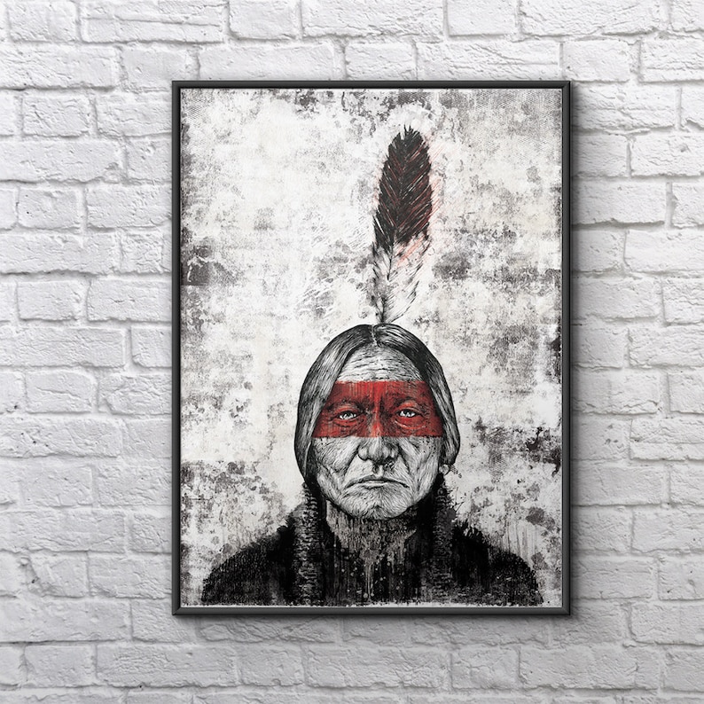Sitting Bull - 18x24 Archival Art Print - Etsy