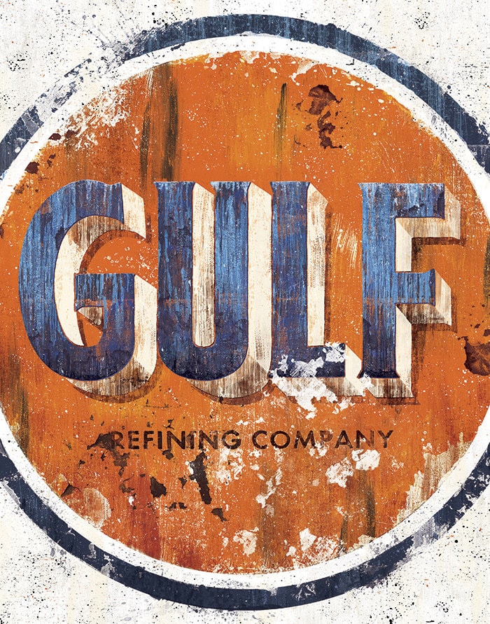 Vintage Gulf Refinery Sign Painting 18x24 Archival Art Print - Etsy
