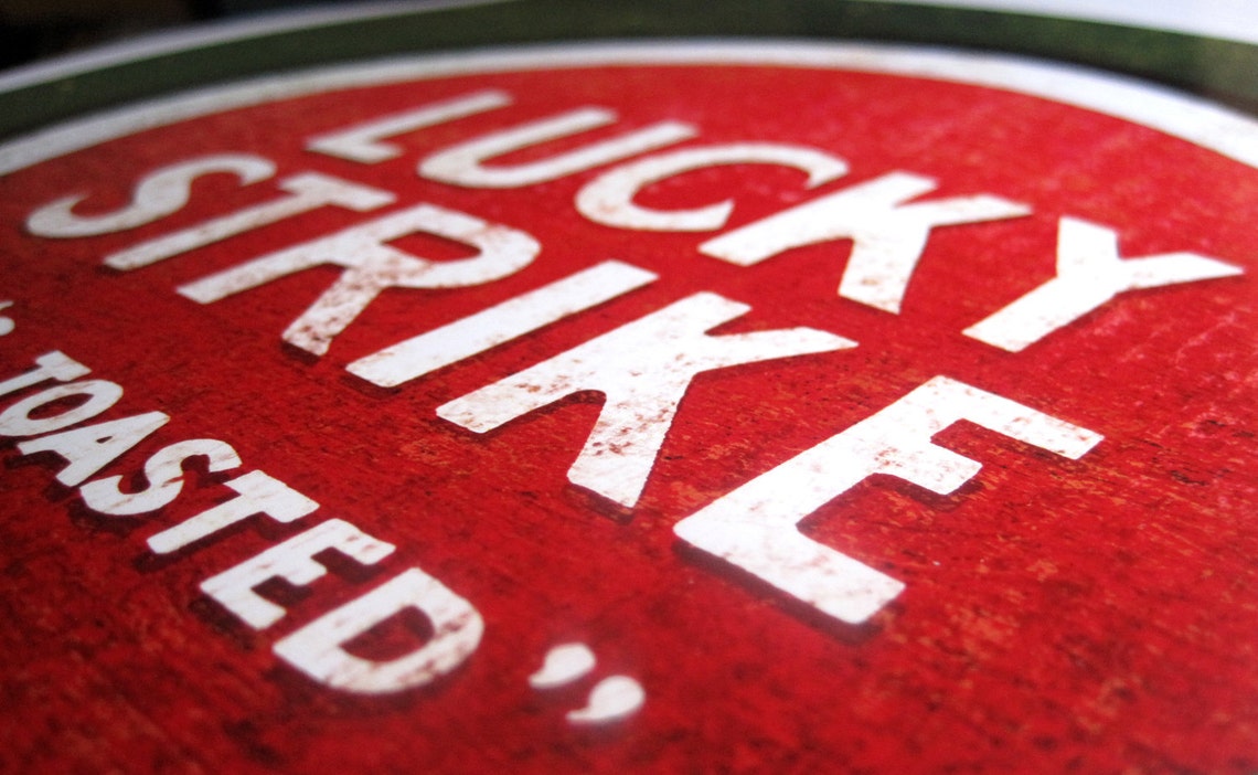 Classic Lucky Strike Sign Painting 12x18 High Quality Art - Etsy