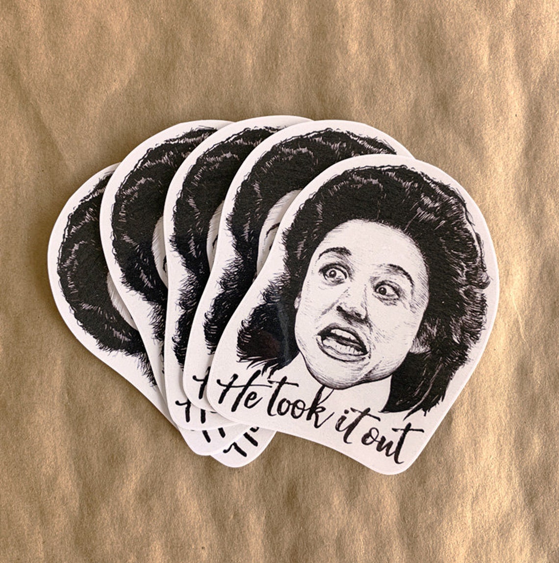 Elaine He Took It Out Seinfeld Vinyl Laptop Sticker | Phone Decal - Etsy