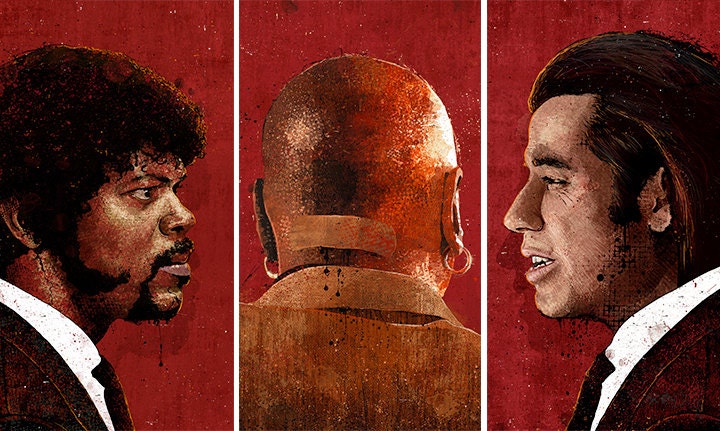 The Pulp Fiction Collection 3 Unique Prints 12x18 signed | Etsy