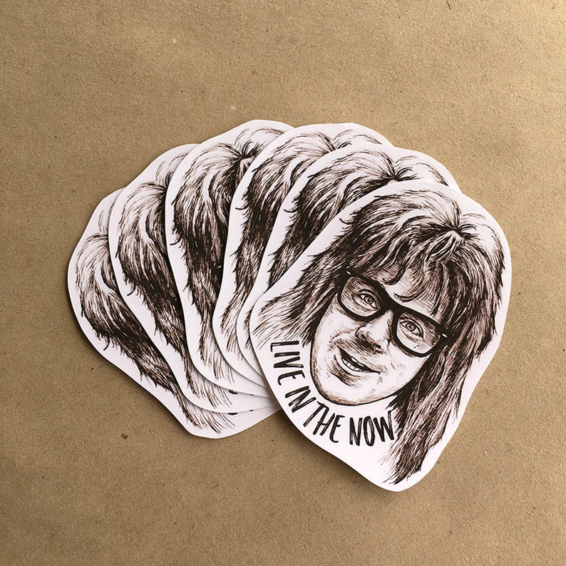 Wayne and Garth Vinyl Laptop Sticker Phone Decal Set | Etsy