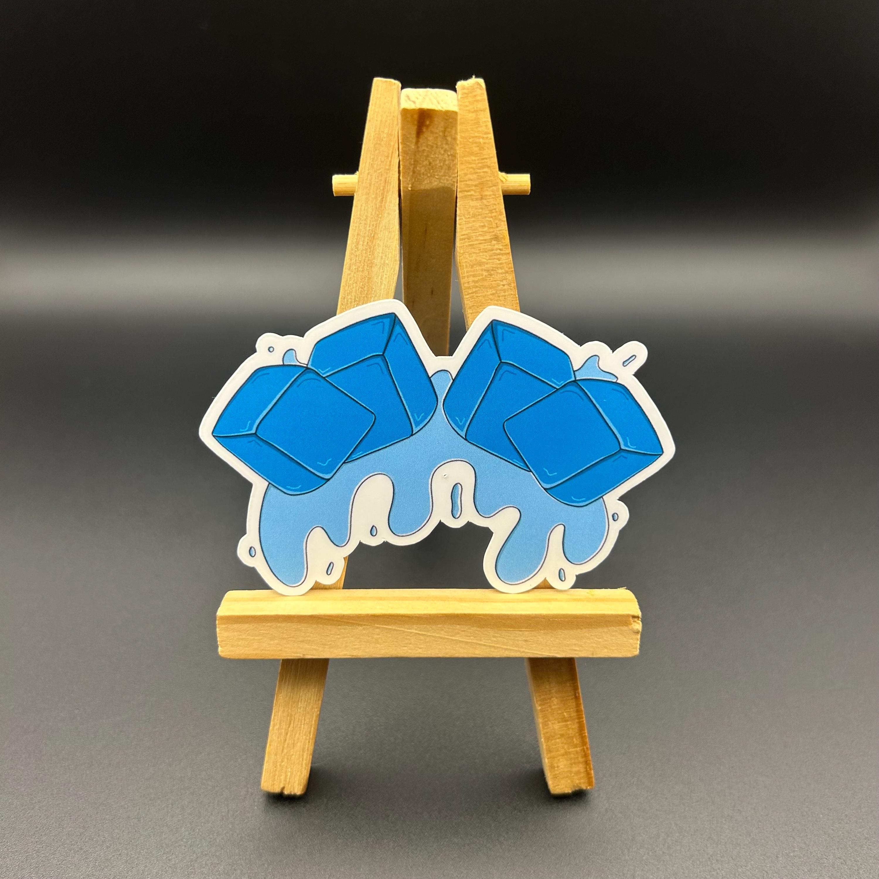 Dripping Ice Cubes Vinyl Sticker | for Notebooks, Cars, Scrapbooking ...