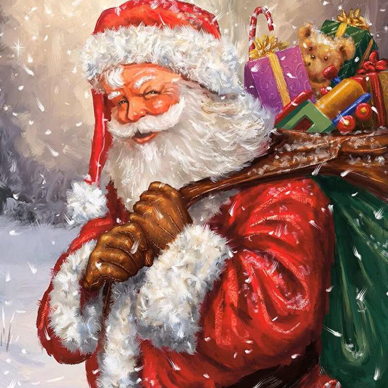 Santa Panel Santa List - Etsy