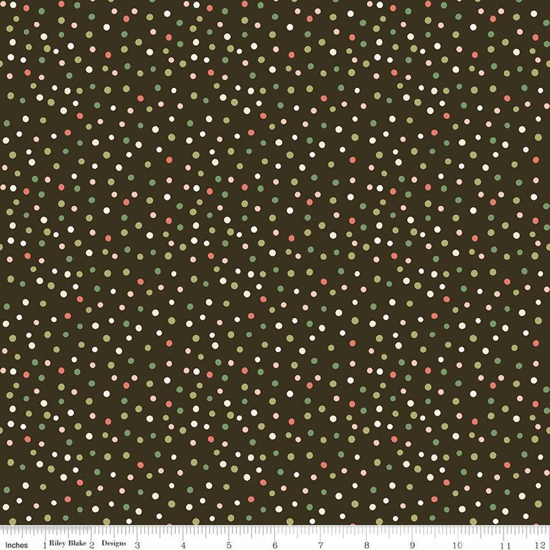 Glisten Dots Mocha - Riley Blake Designs - Cotton Fabric by the Yard - Etsy